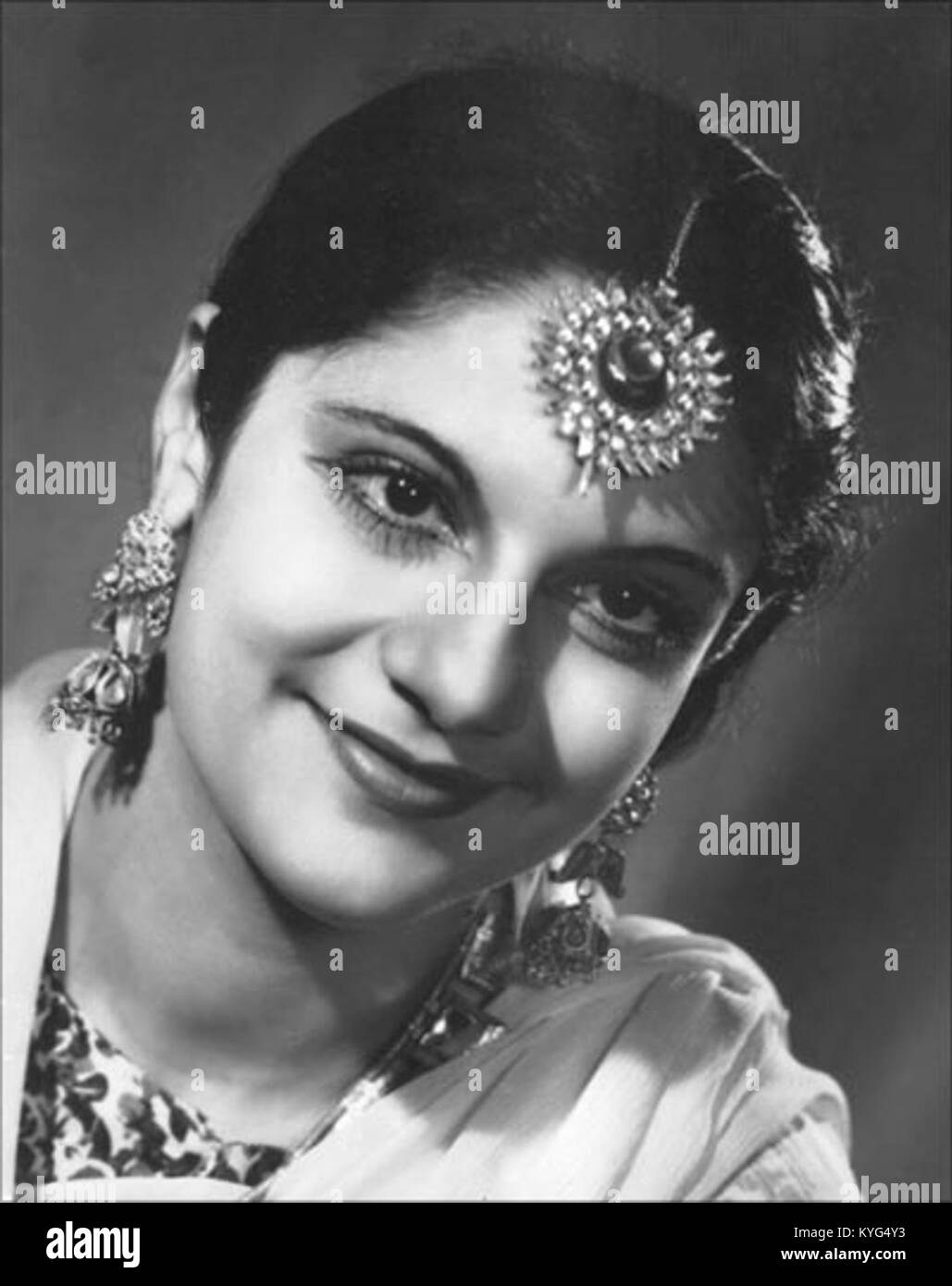 Portrait of Pramila, born Esther Victoria Abraham, Indian actress and ...