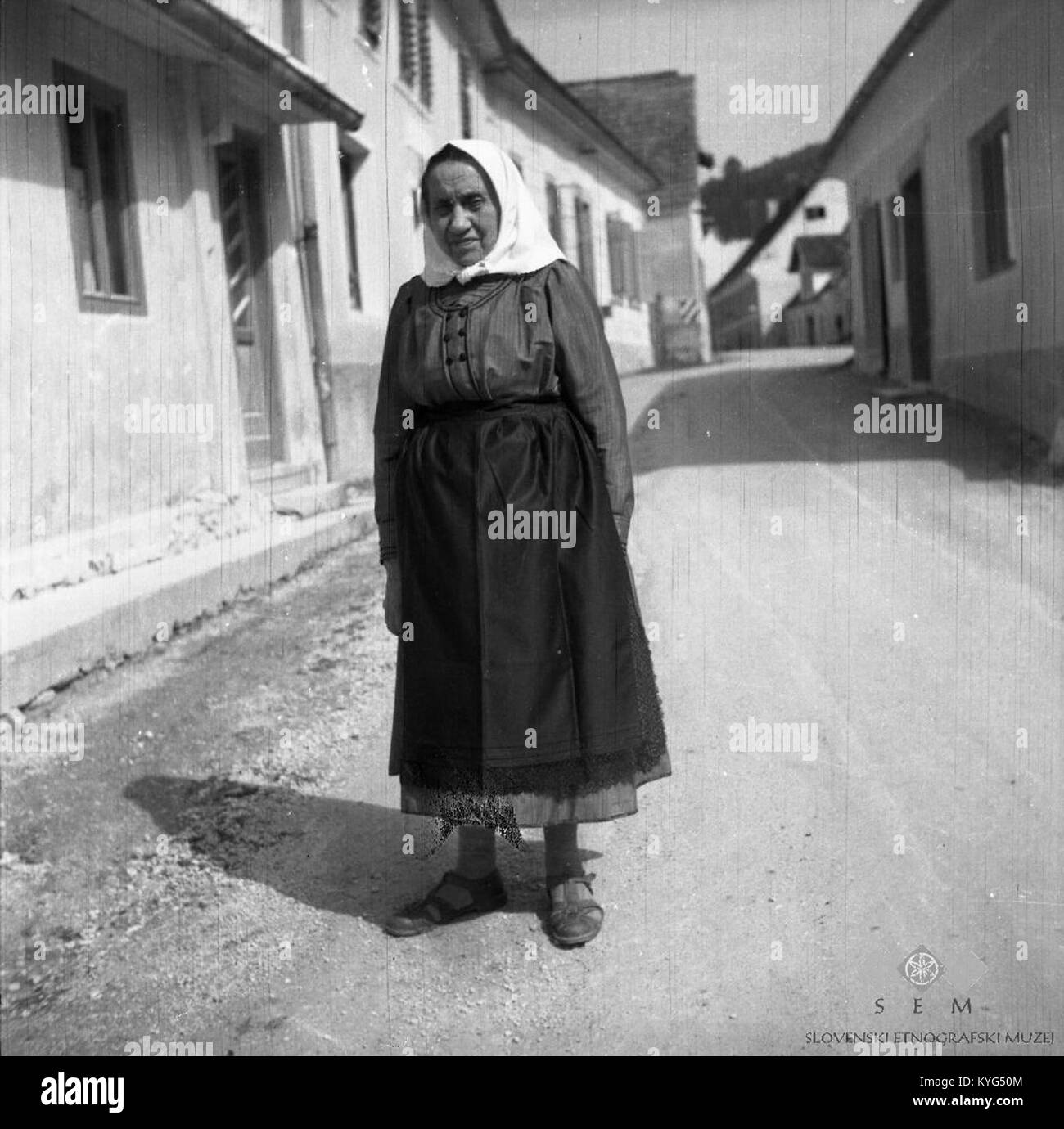 1963 photograph of Julijana Kotnik in festive traditional attire from ...