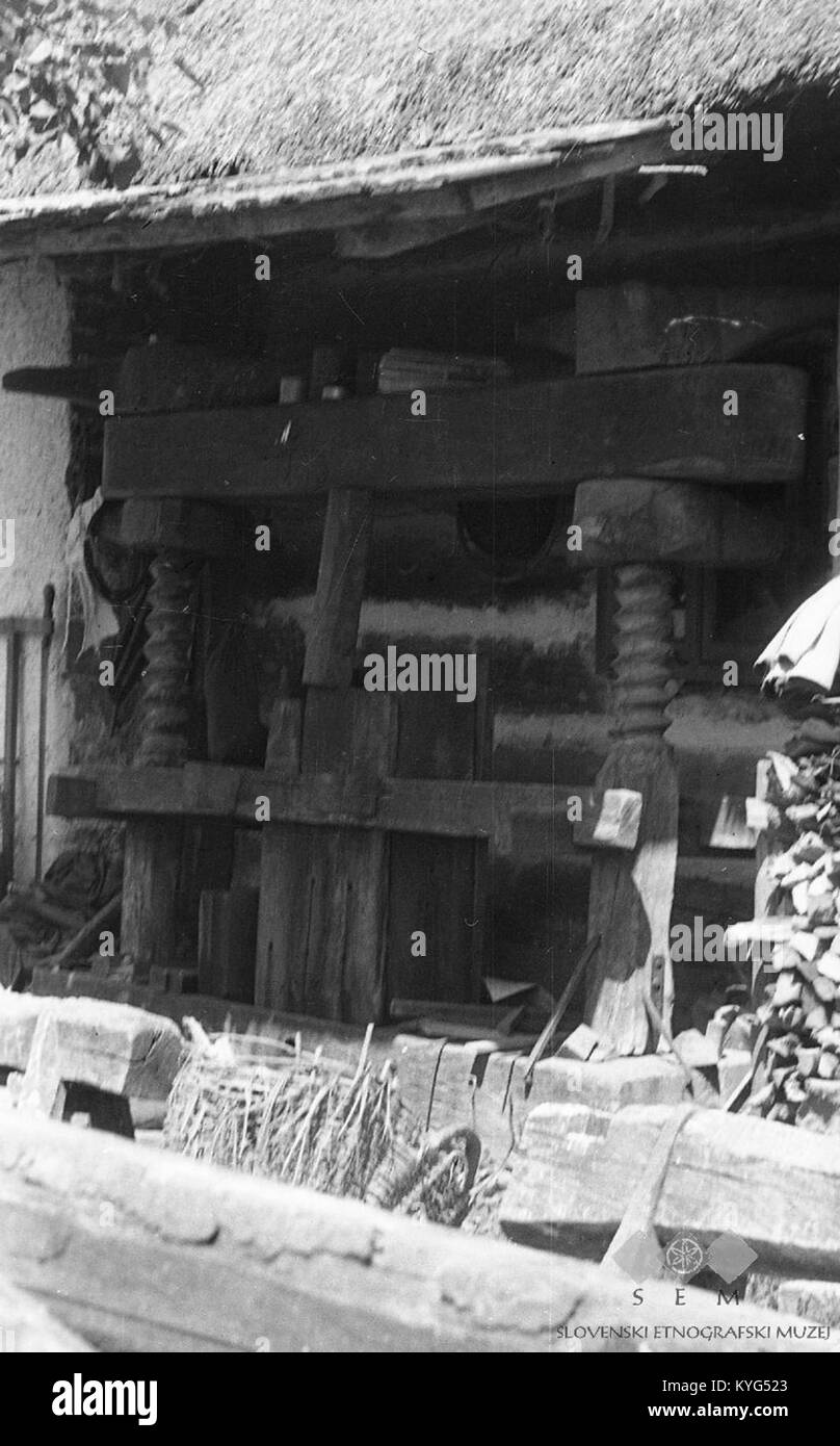A 1961 photograph from Trstenik, showing a traditional sheep shearing ...