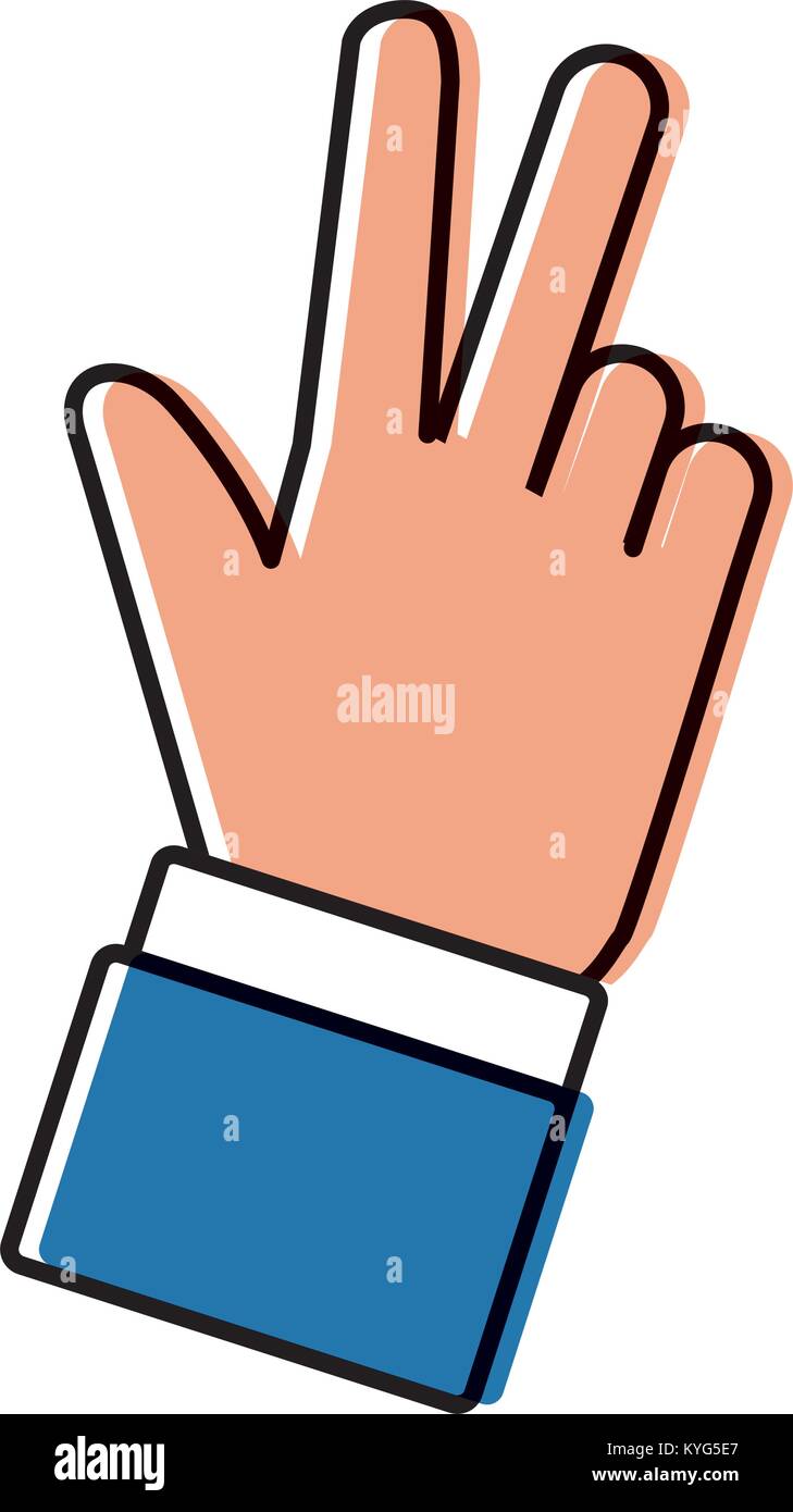 Number three hand symbol Stock Vector Image & Art - Alamy