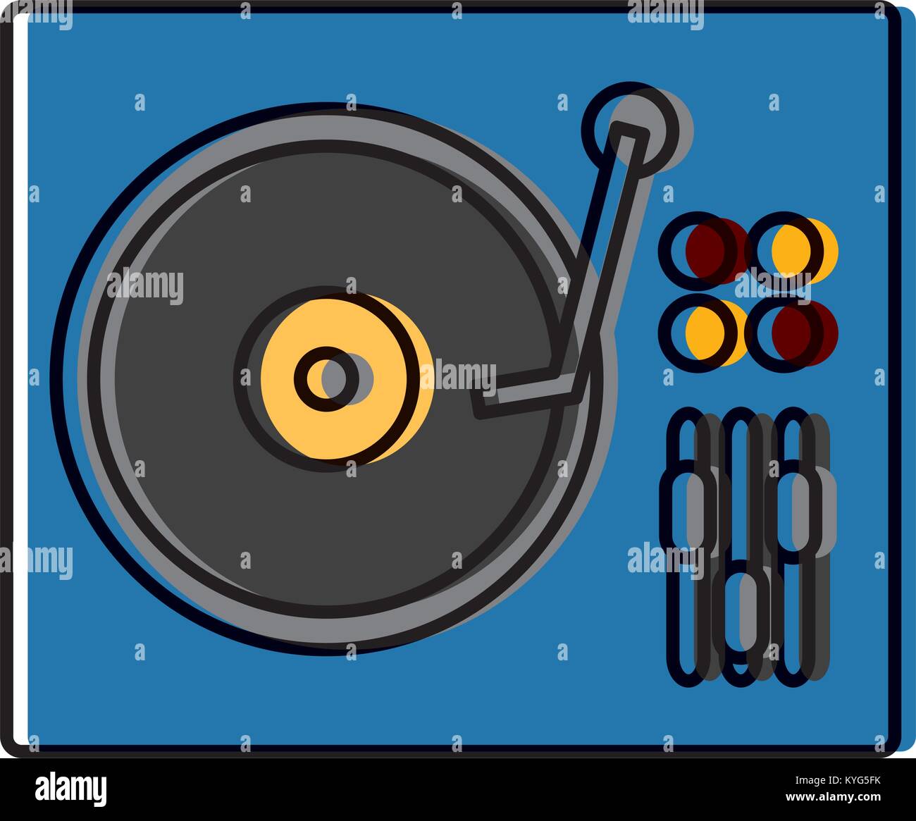 DJ turntable symbol Stock Vector Image & Art - Alamy