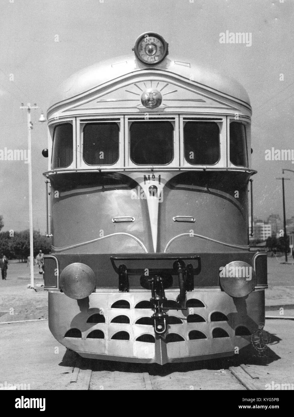 First electric locomotive Black and White Stock Photos & Images - Alamy