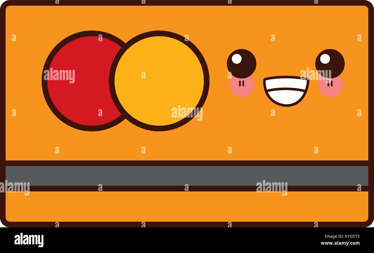 Credit card symbol cute kawaii cartoon Stock Vector Image & Art - Alamy