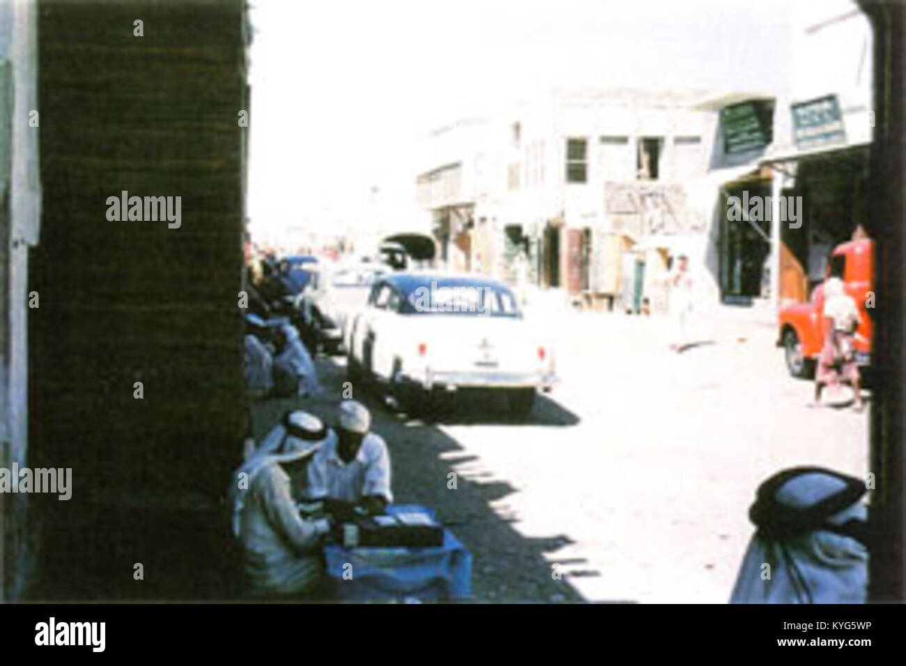 Prince Sa'ud Street in Khobar, Saudi Arabia, is captured in this 1951 ...
