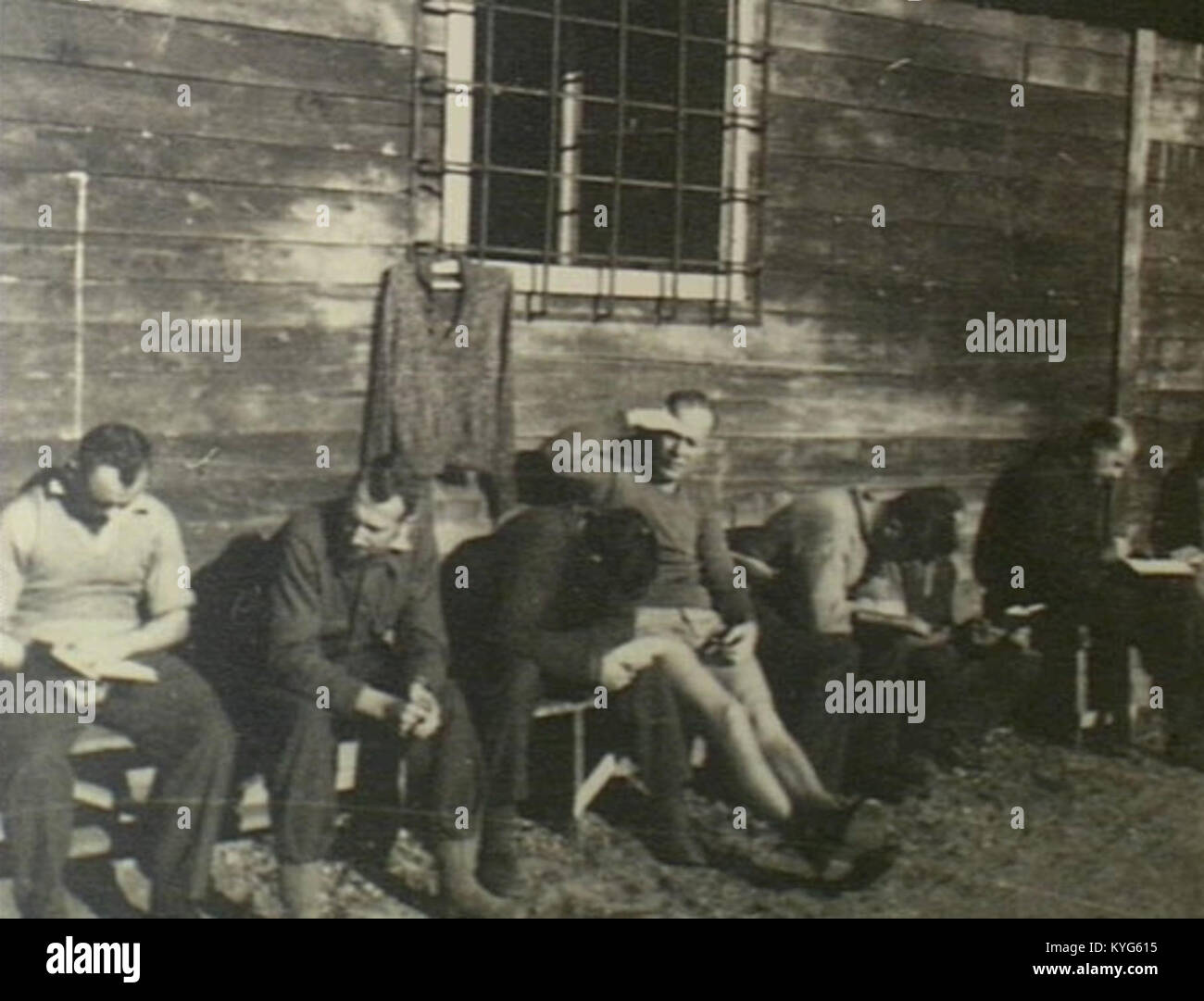 This photograph captures prisoners of war at Stalag XVIII-D, a German ...
