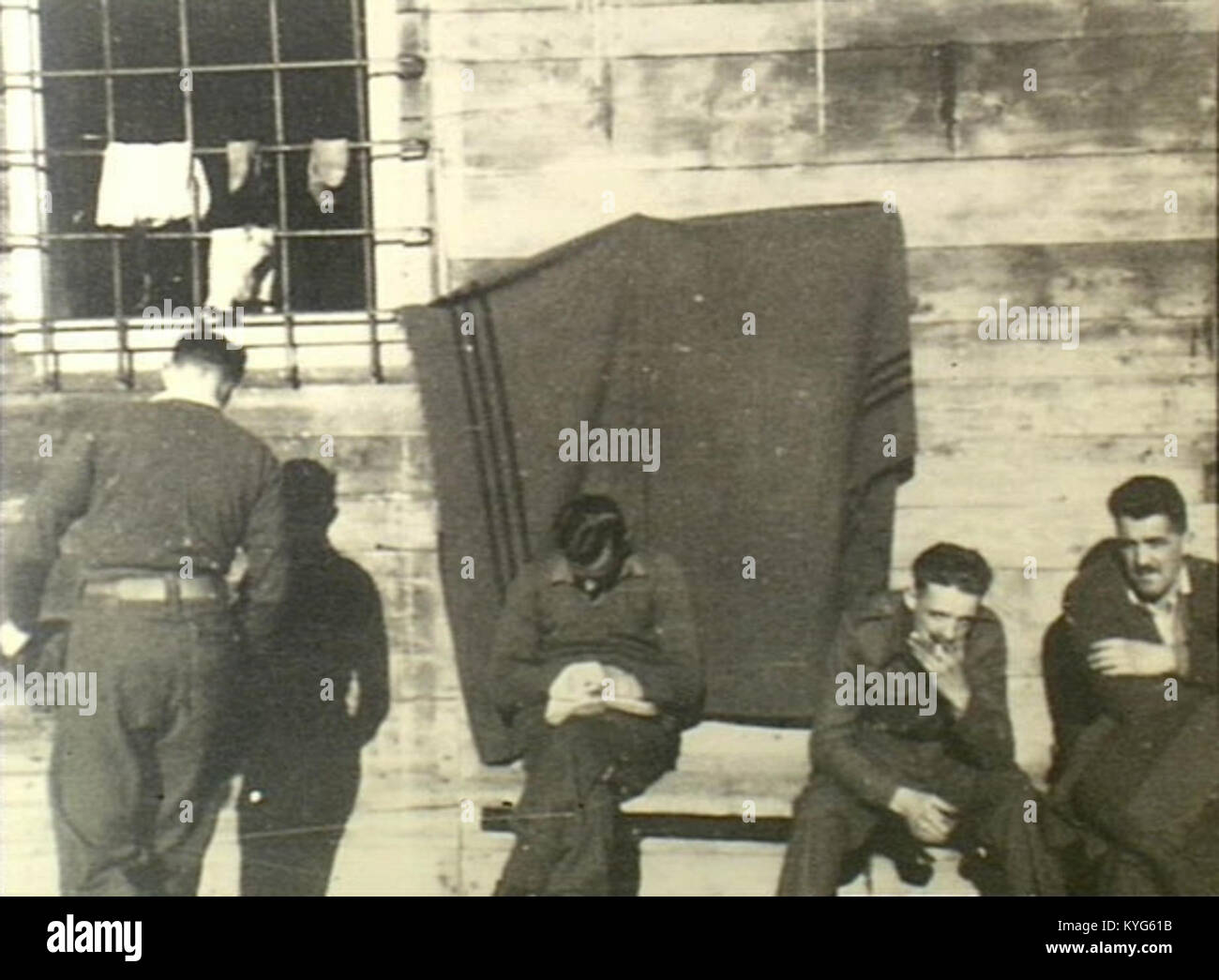 A historical photograph or document depicting prisoners of war at ...