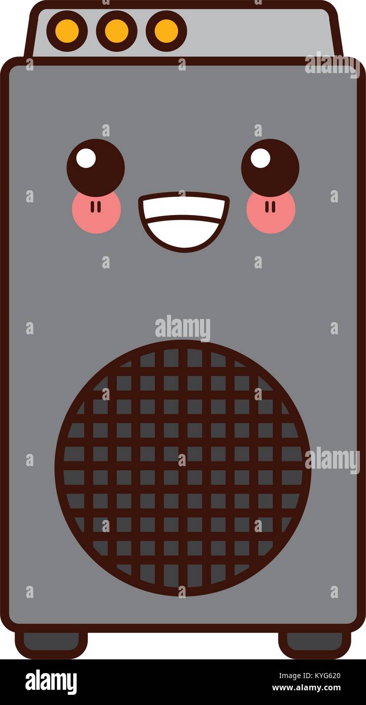Music amplifier speaker cute kawaii cartoon Stock Vector Image & Art ...