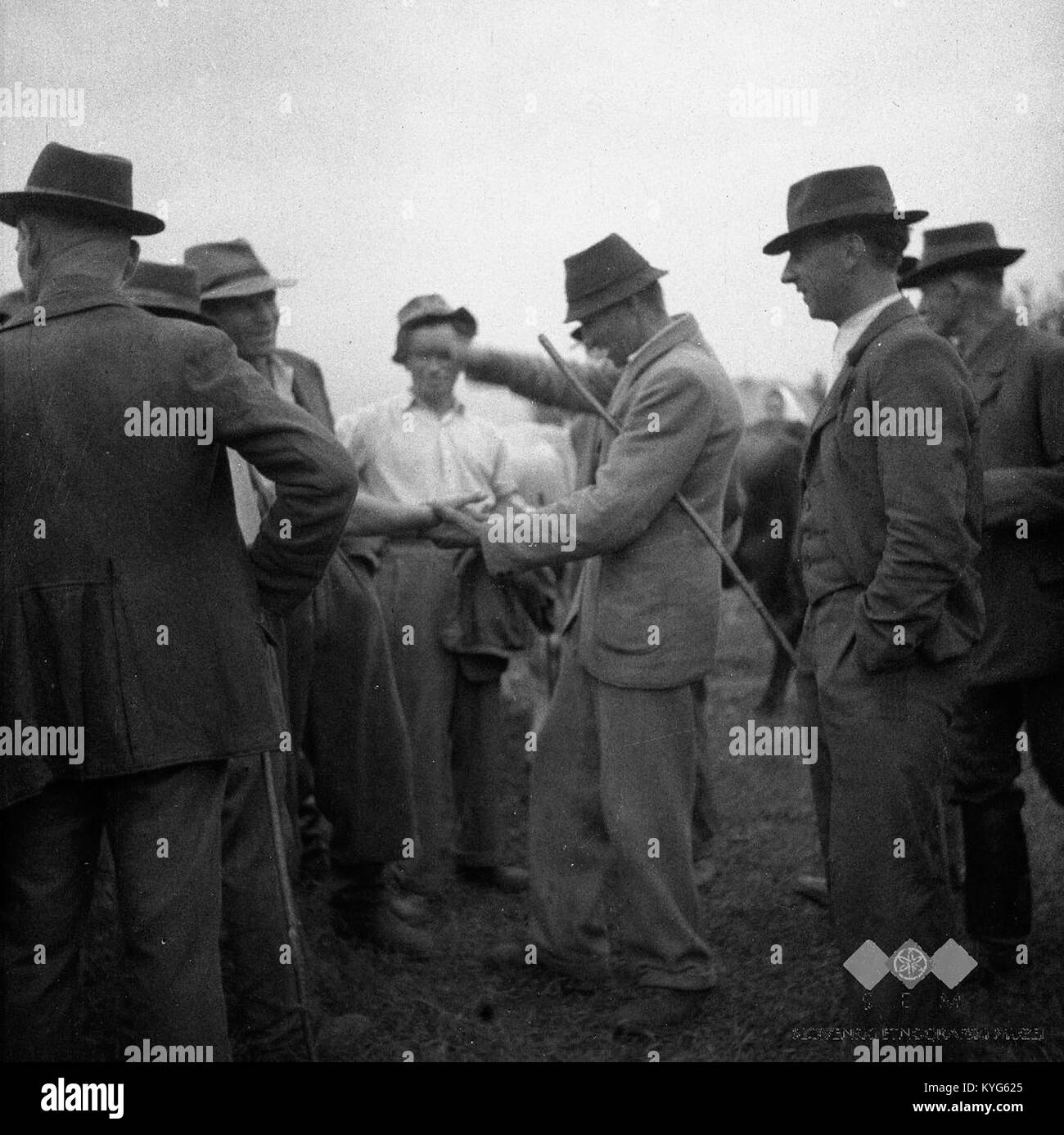 Market day in farming Black and White Stock Photos & Images - Alamy