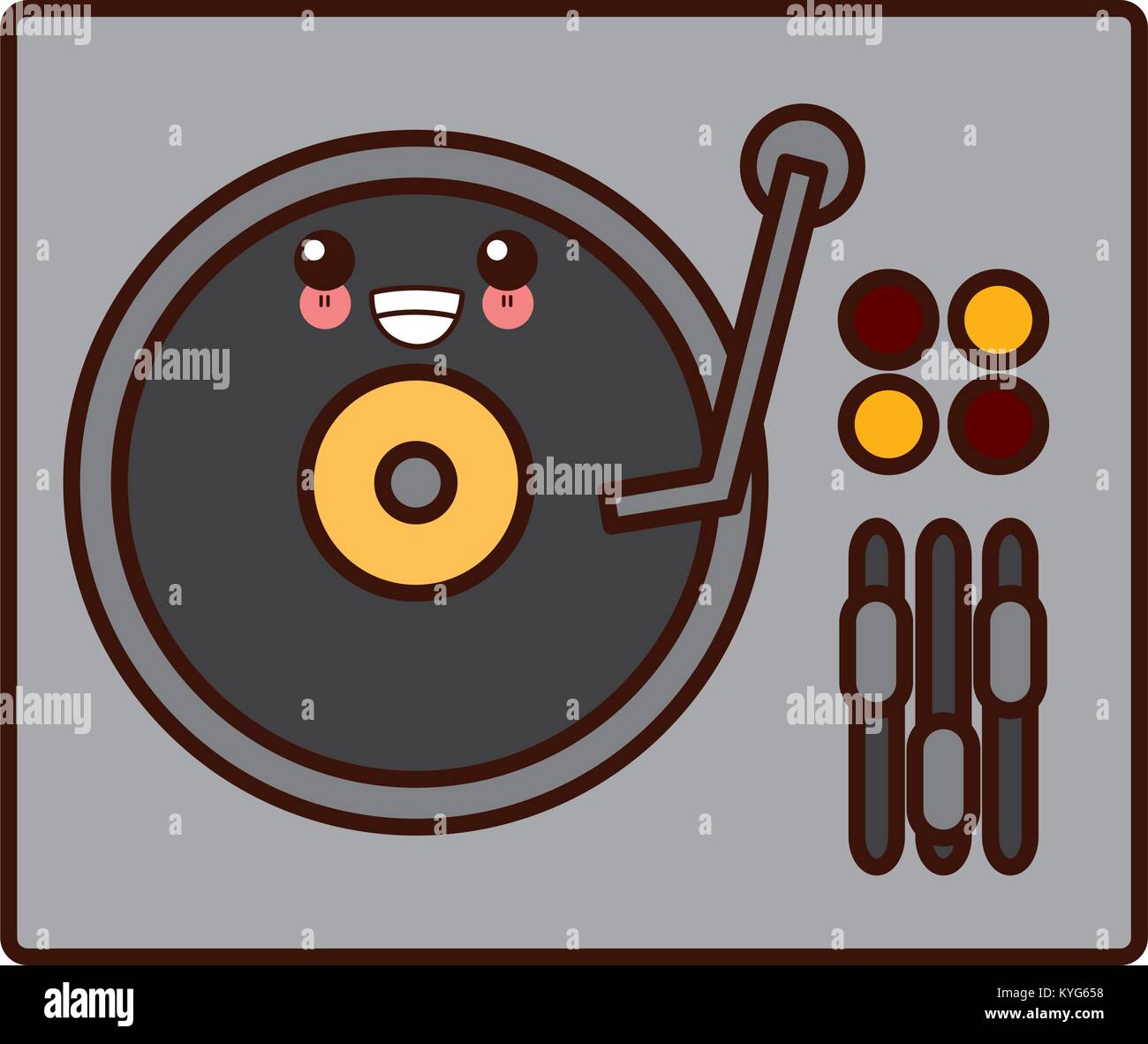 Cartoon Dj Turntables