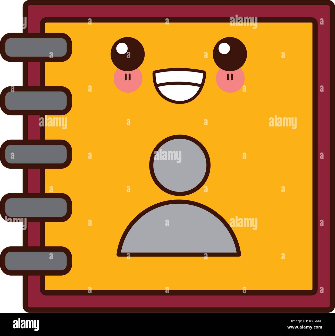 address book symbol cute kawaii cartoon Stock Vector Image & Art - Alamy