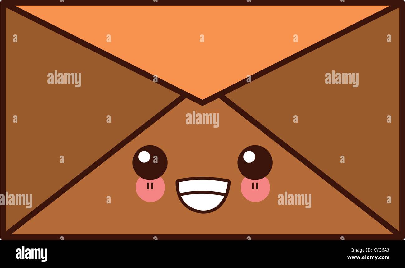 Mail or email symbol cute kawaii cartoon Stock Vector Image & Art - Alamy
