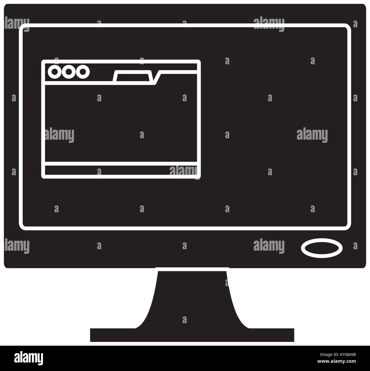 Computer screen on Stock Vector Image & Art - Alamy
