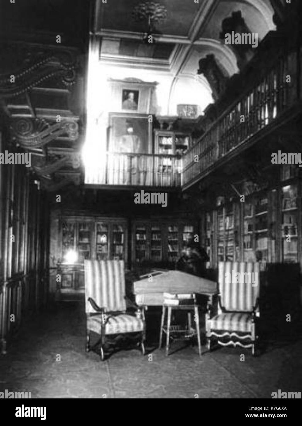 A historical image of the Przezdziecki Library in Warsaw, showcasing ...