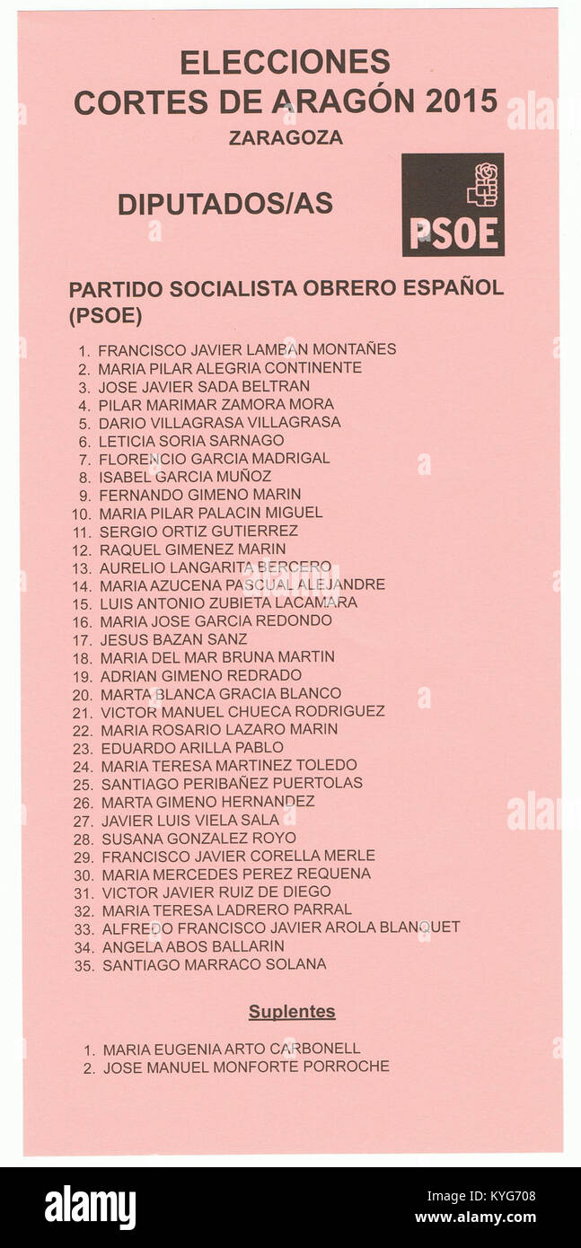 This title refers to the 2015 regional elections in Zaragoza, Spain ...