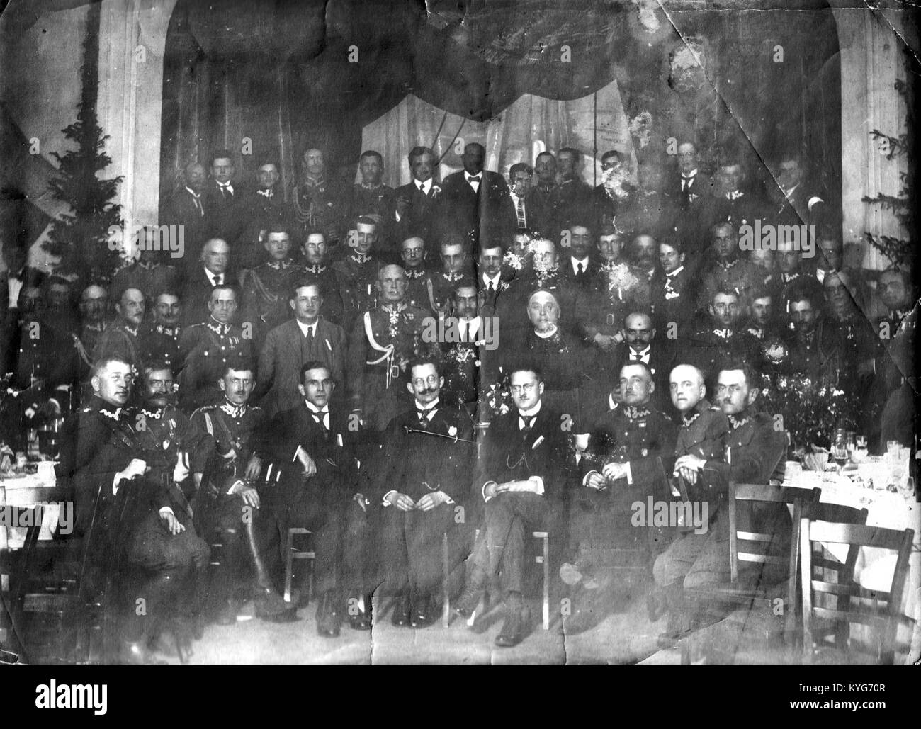 This historical image from June 29, 1922, shows the main ceremony of ...
