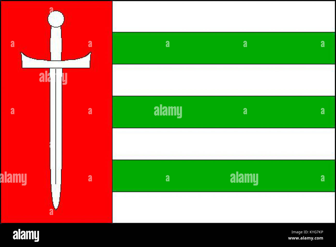 Pustá Polom flag Stock Photo - Alamy