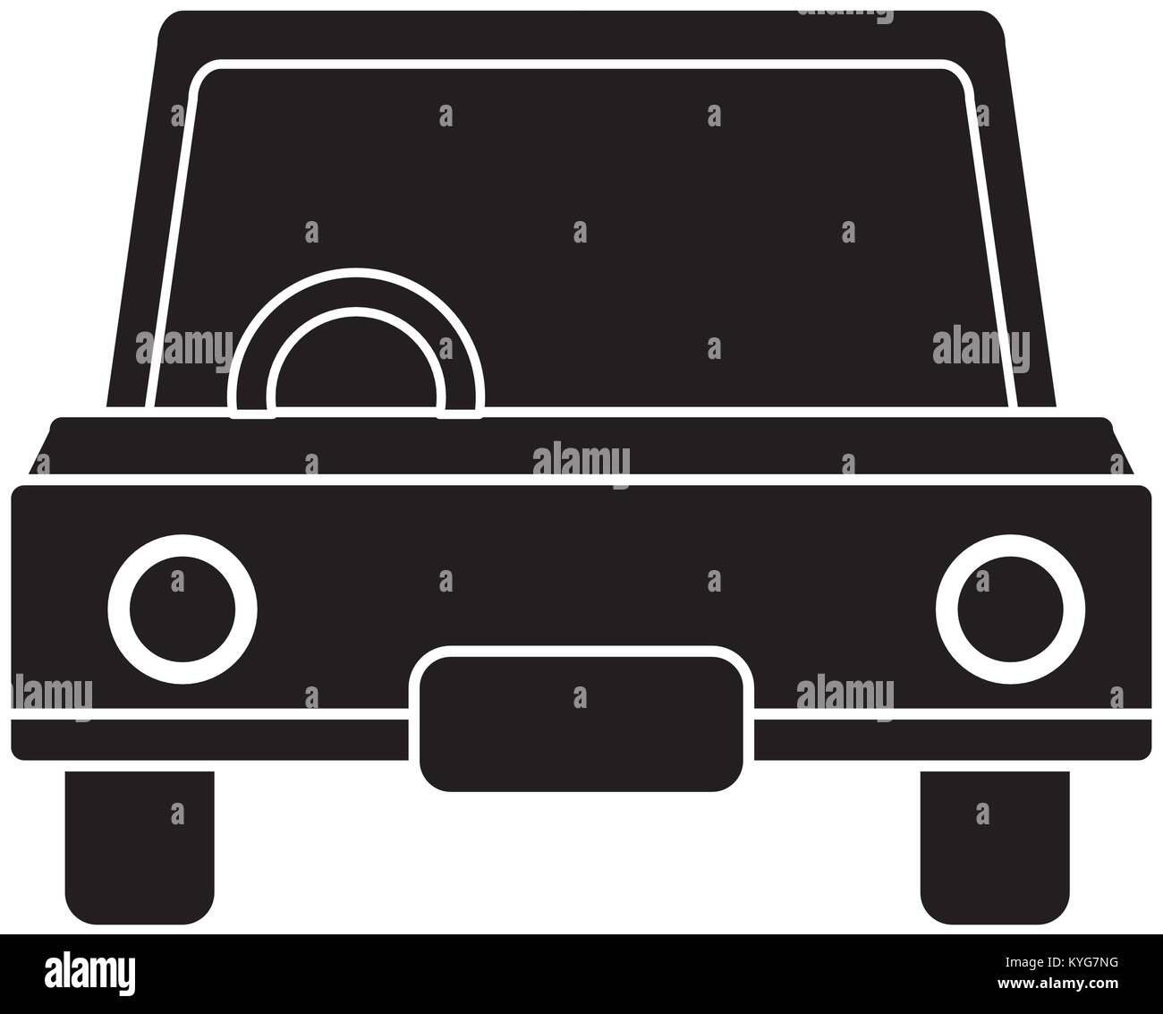Car frontview symbol Stock Vector Image & Art - Alamy