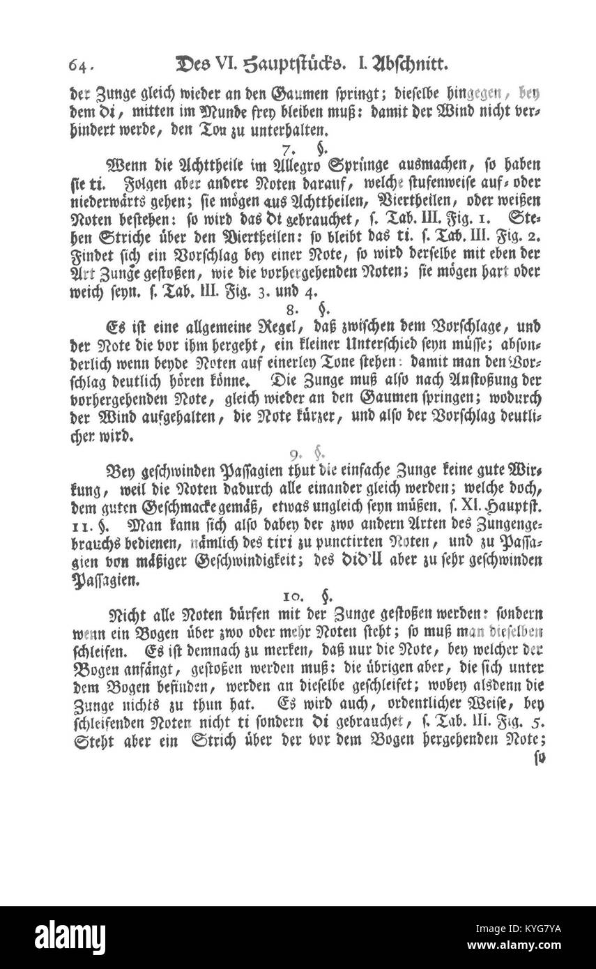 This image shows a page from 'Versuch einer Anweisung die Flöte ...