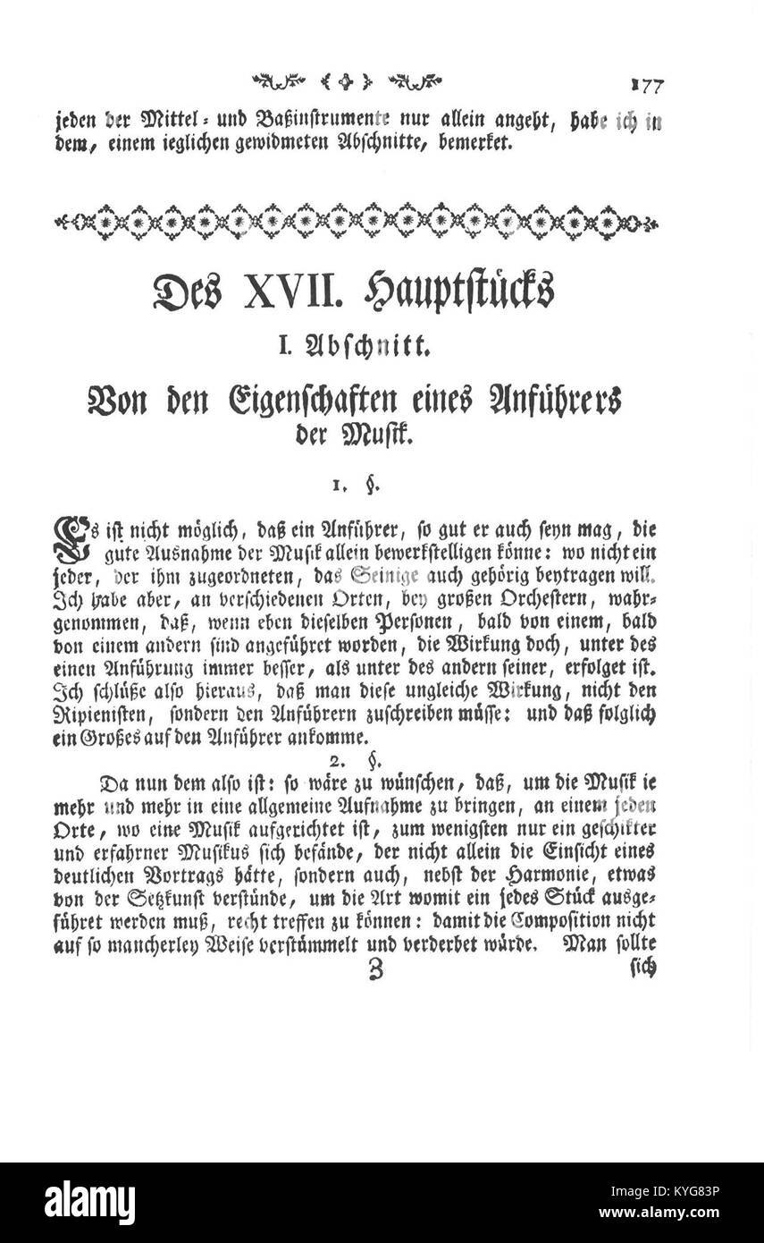 A page from Quantz's 'Versuch einer Anweisung die Flöte traversière zu ...