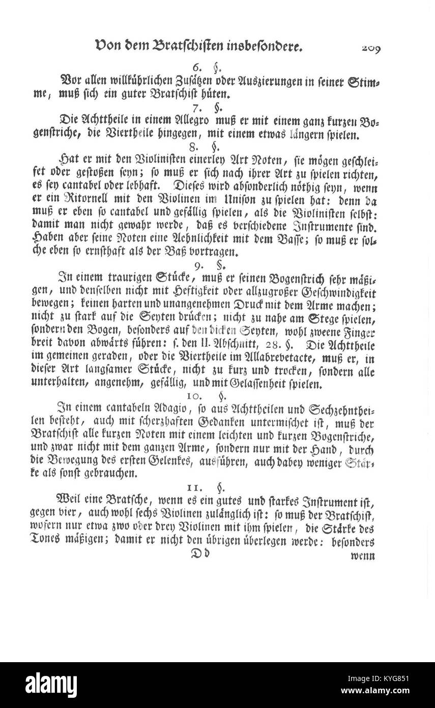 A page from Quantz’s 'Versuch einer Anweisung die Flöte traversière zu ...