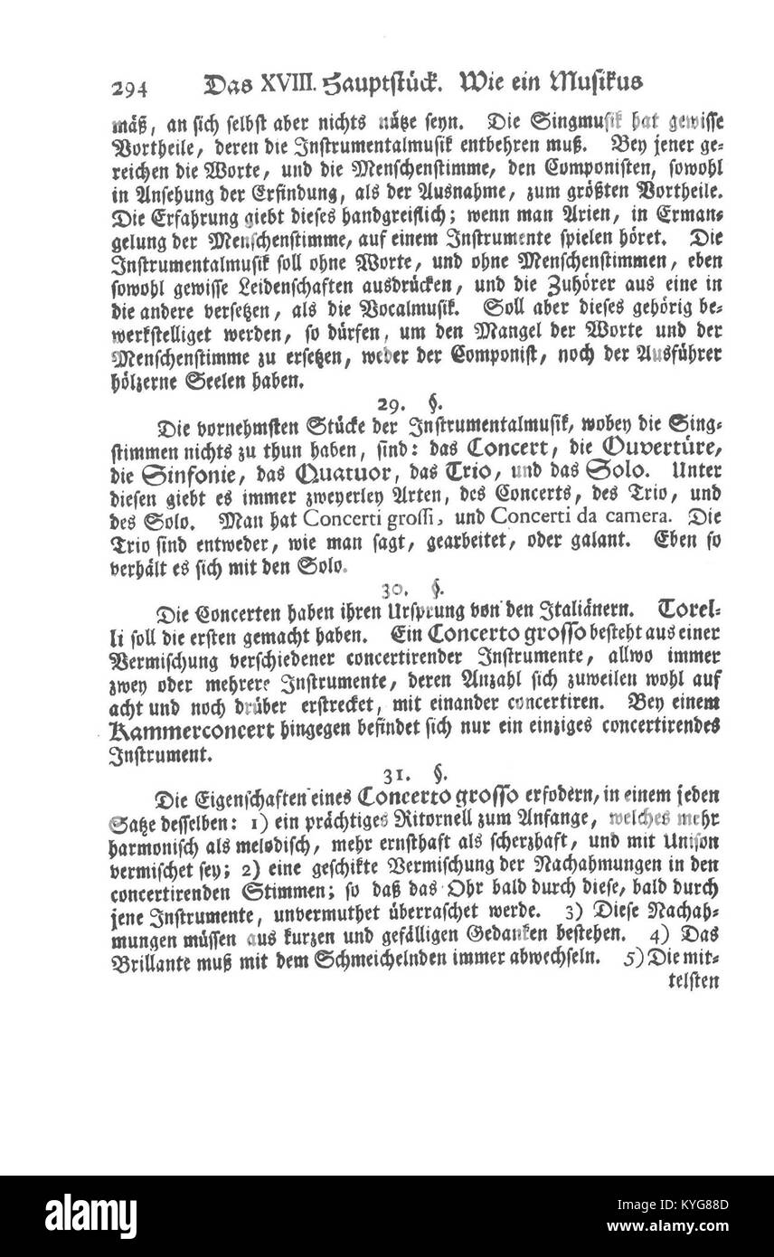 A page from the 1752 edition of Quantz’s 'Versuch einer Anweisung die ...