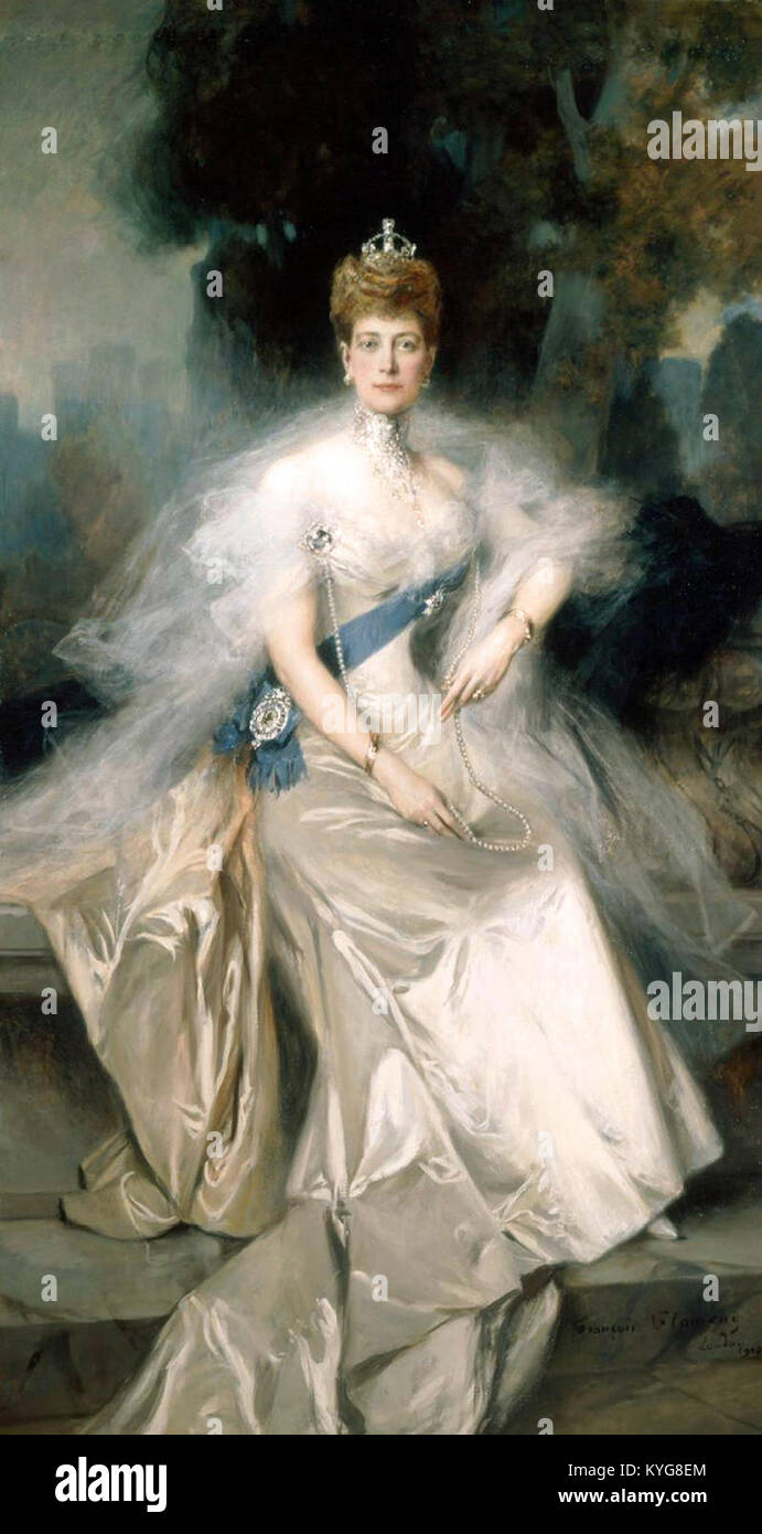 This portrait of Queen Alexandra, painted by François Flameng ...