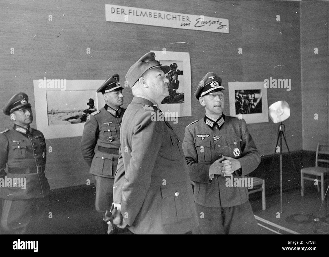 A historical photograph showing Vidkun Quisling visiting German ...