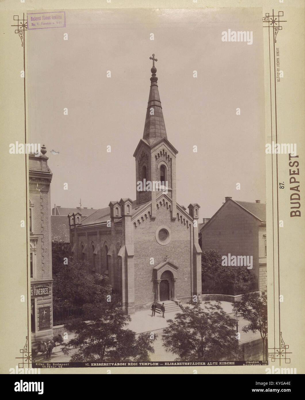 This photograph from 1894 shows the Greek Catholic Church at Rózsák ...