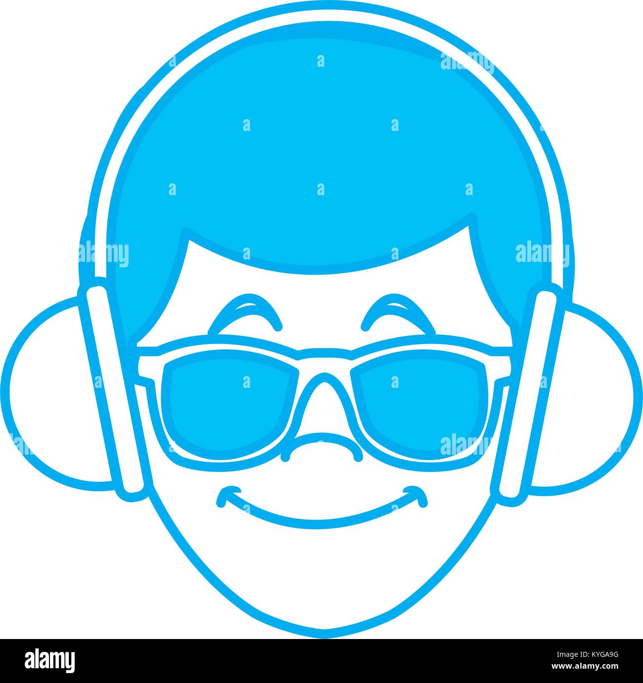 Man with music headphones Stock Vector Image & Art - Alamy