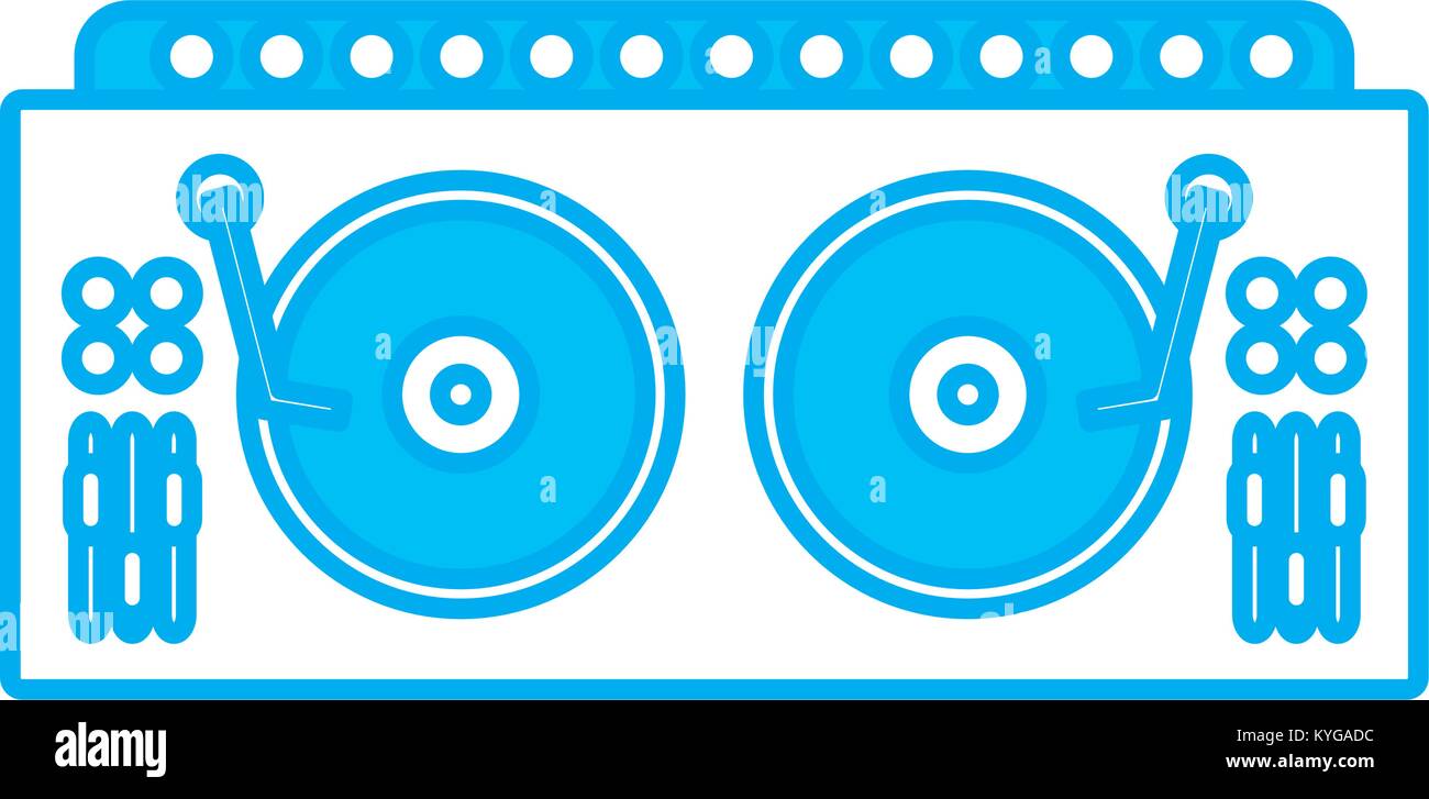 DJ turntable symbol Stock Vector Image & Art - Alamy