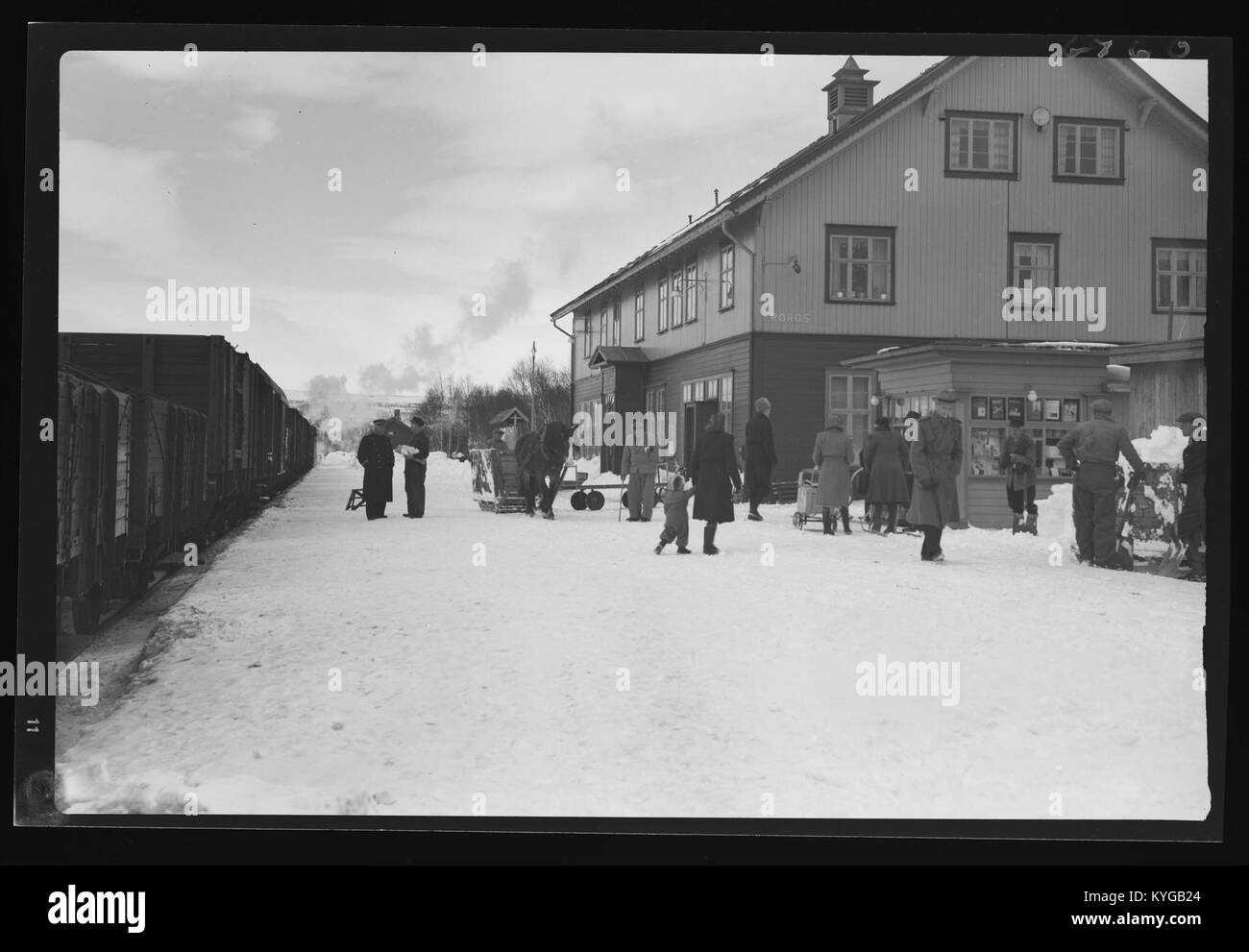 Røros in Norway is a historic mining town with preserved wooden ...