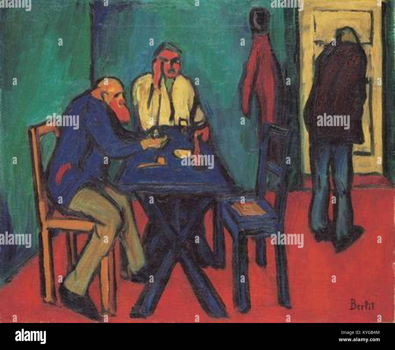 Rüdiger Berlit - Männer in einer Kneipe 1910-1920 Stock Photo - Alamy