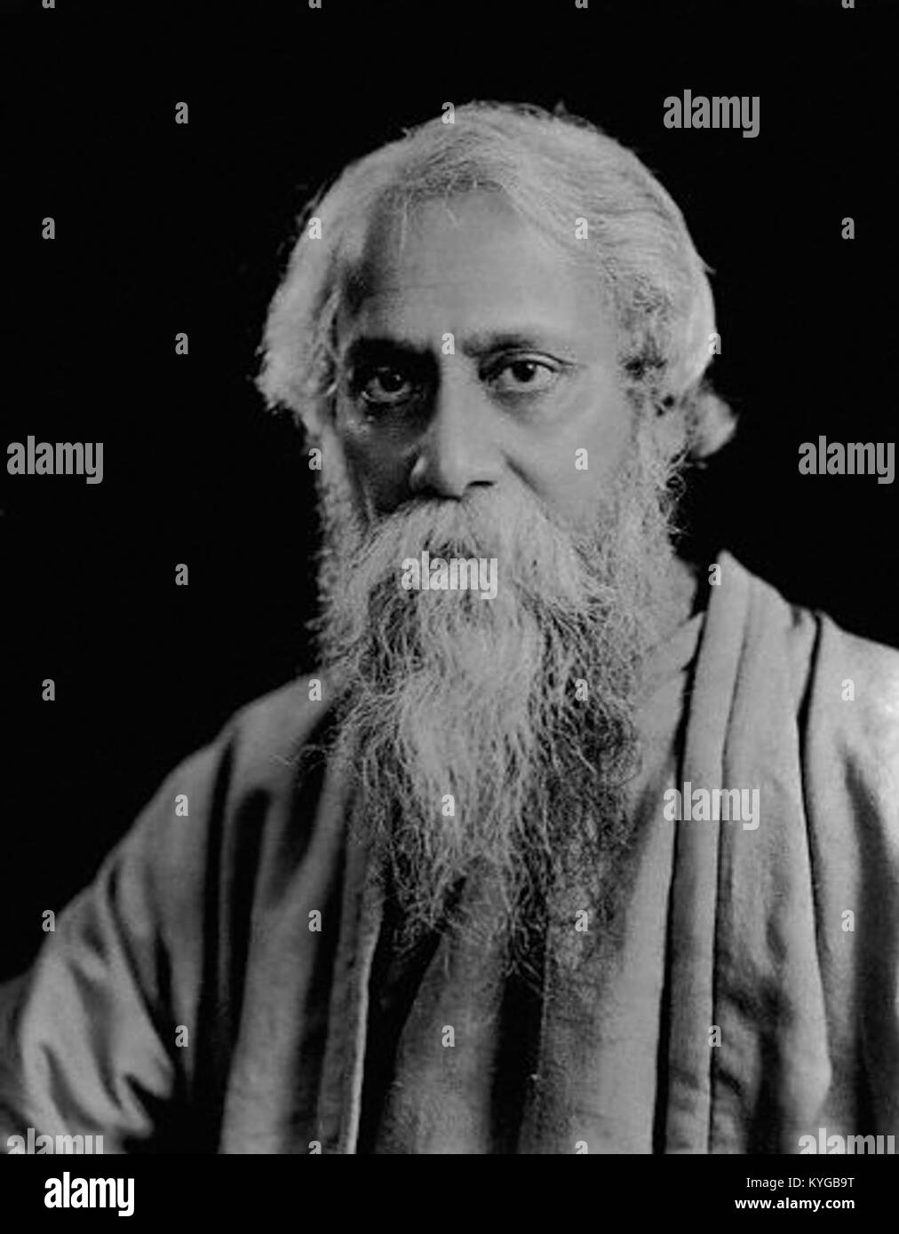 Rabindranath tagore portrait Black and White Stock Photos & Images - Alamy