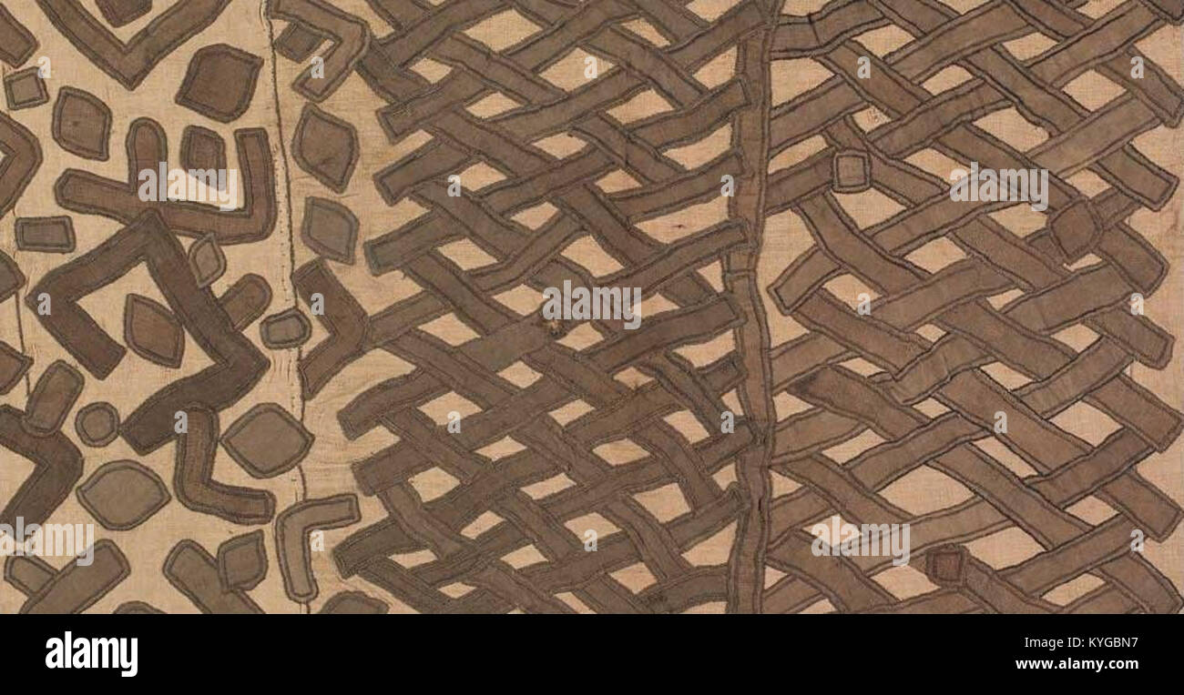 Raffia Cloth; Kuba people; plain weave and appliqué, early 20th century ...