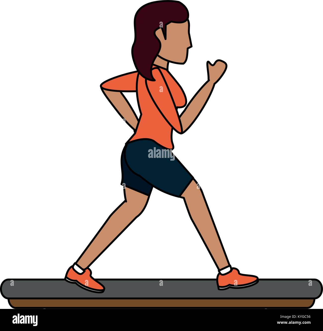 Woman running cartoon Stock Vector Image & Art - Alamy