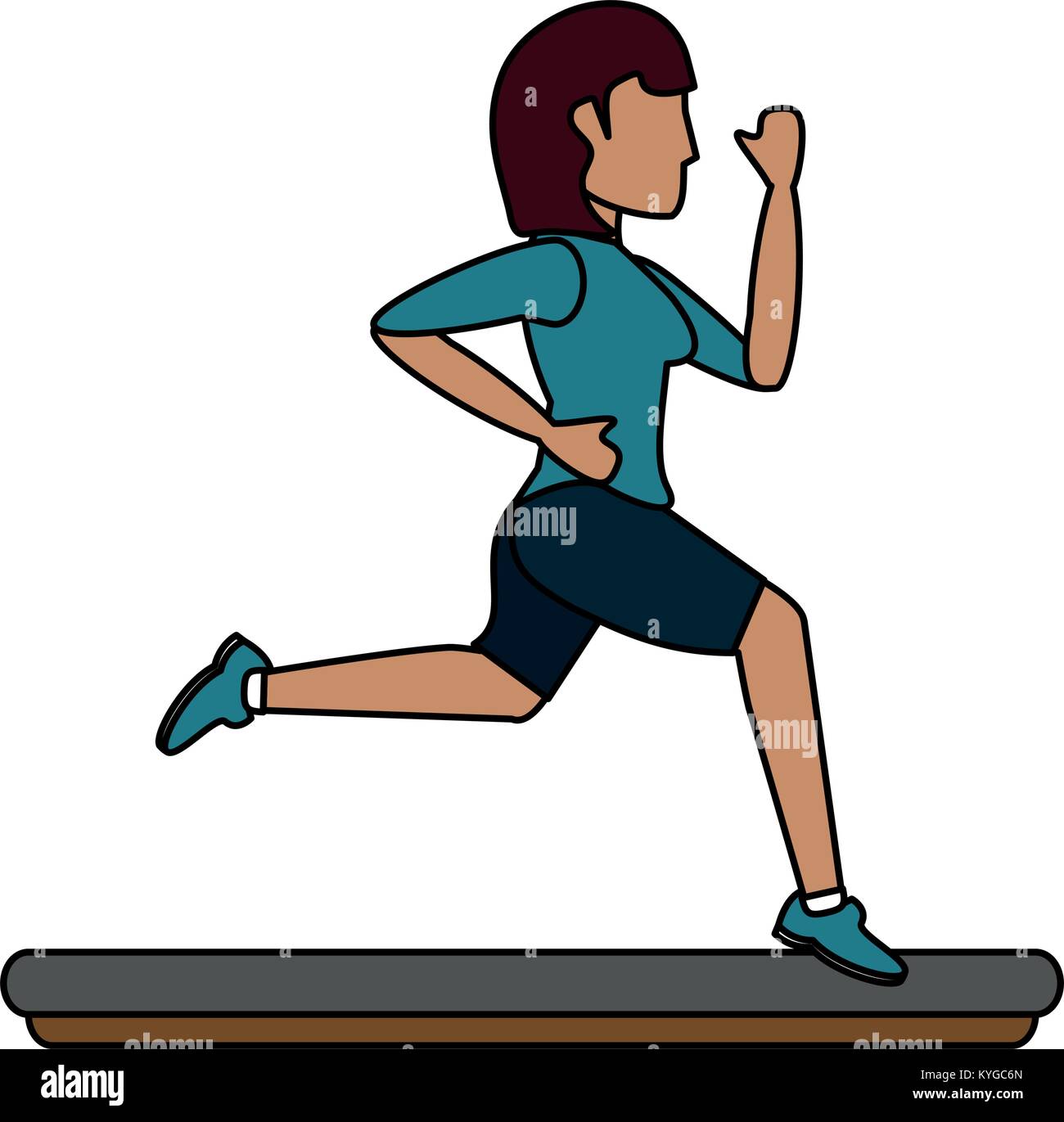 Woman running cartoon Stock Vector Image & Art - Alamy