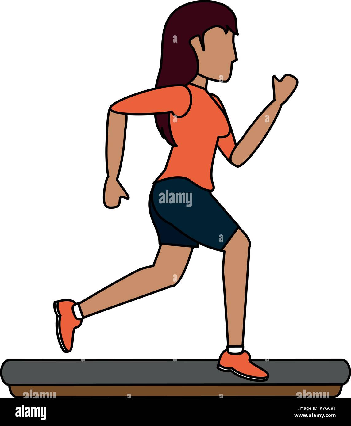 Woman running cartoon Stock Vector Image & Art - Alamy