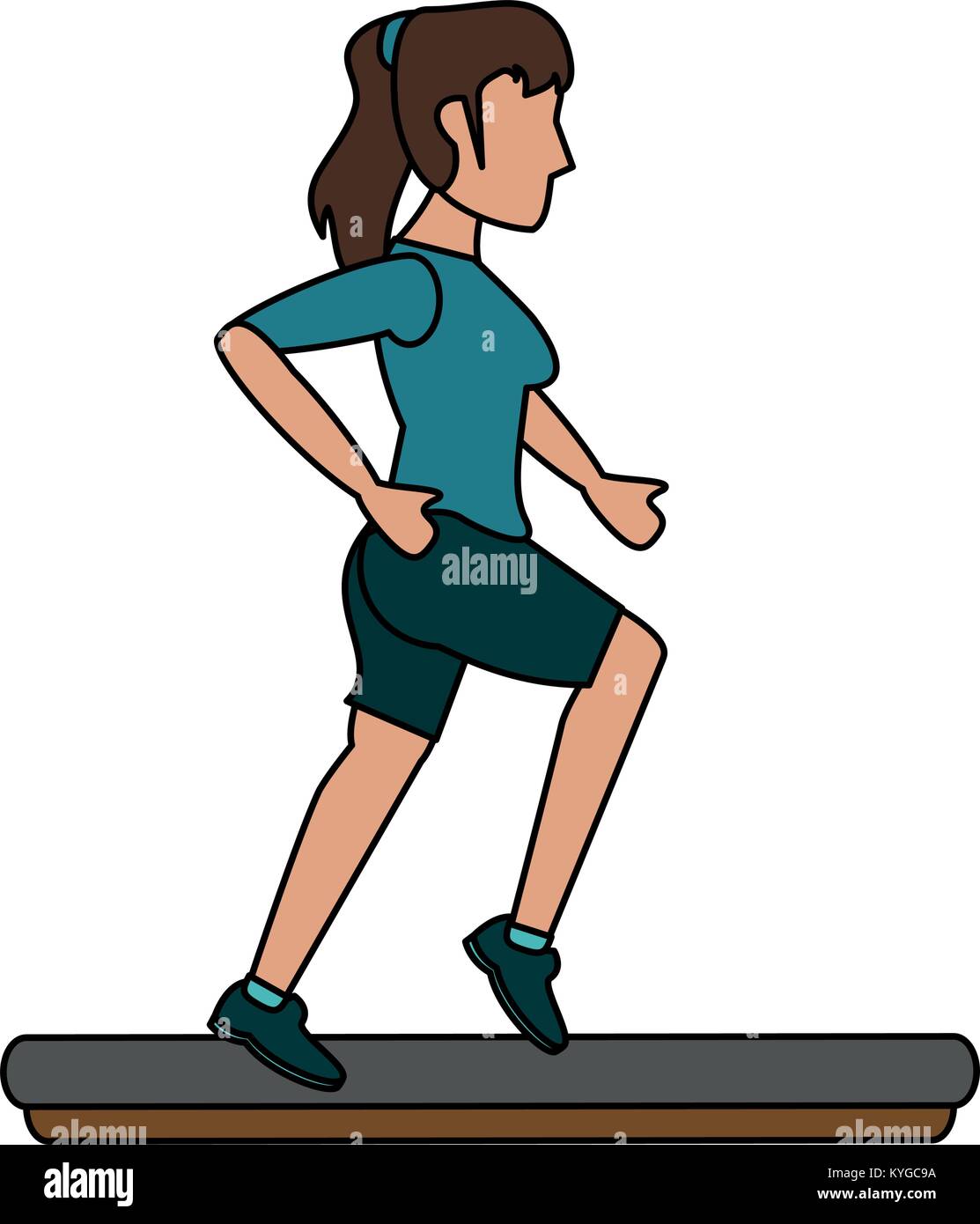 Woman running cartoon Stock Vector Image & Art - Alamy
