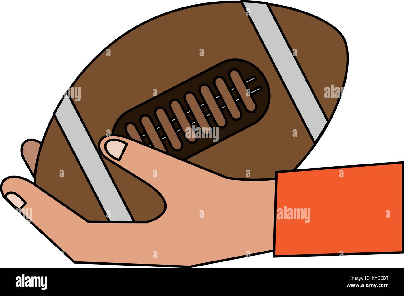 Hand with football ball Stock Vector Image & Art - Alamy