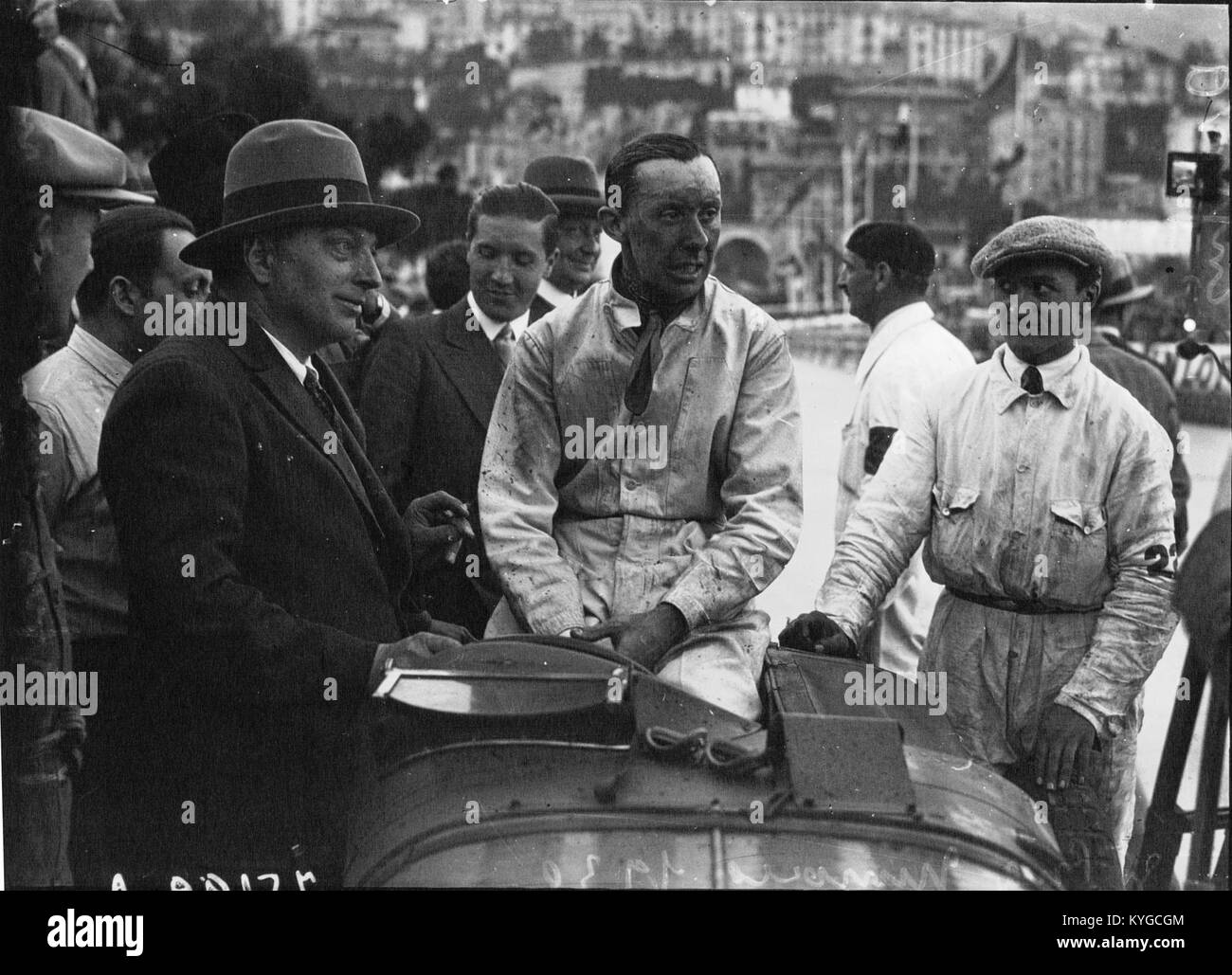 A photograph of French racing driver René Dreyfus competing at the 1930 ...