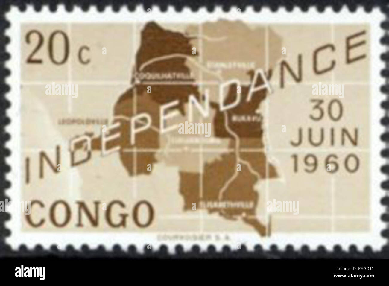 Republic of the Congo (Léopoldville) - Commemoration Independence Stamp ...