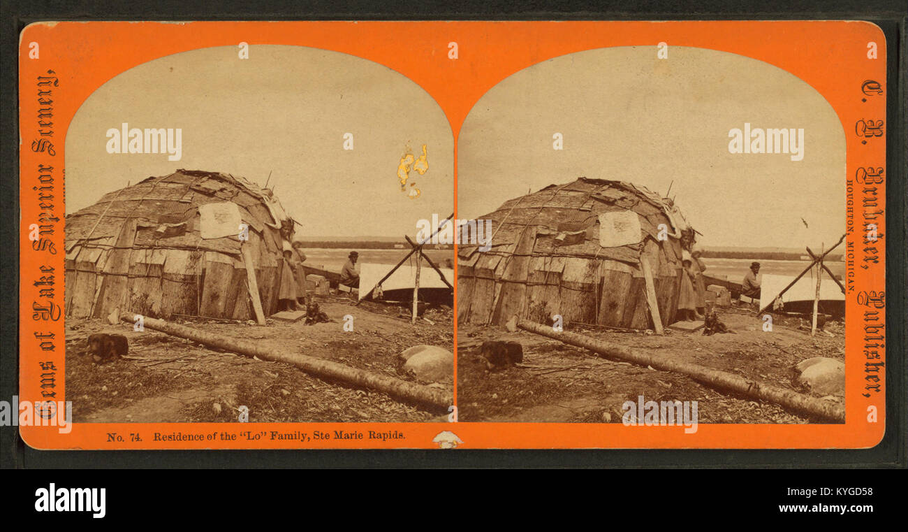This historical image depicts the residence of the 'Lo' family, located ...