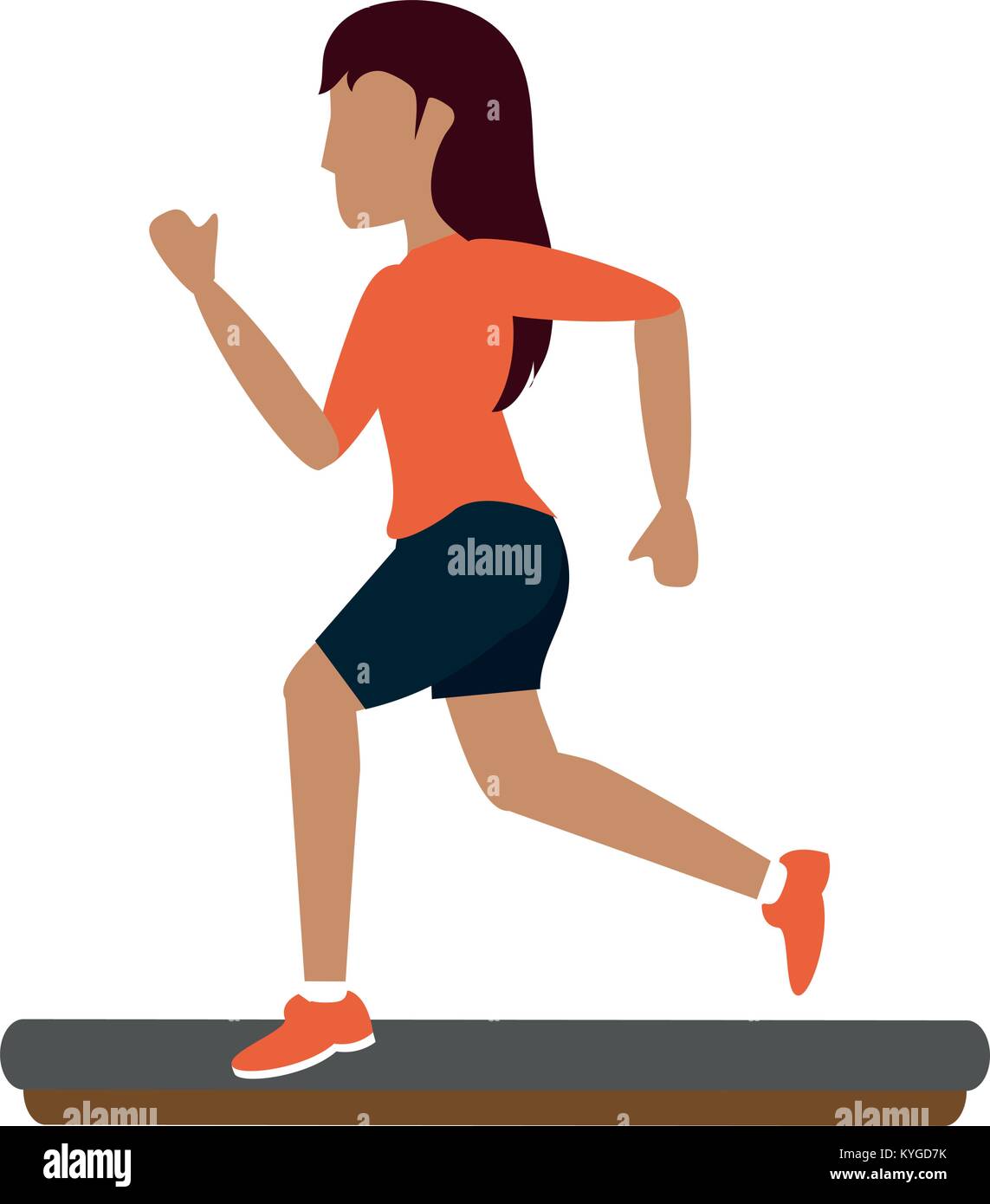 Woman running cartoon Stock Vector Image & Art - Alamy