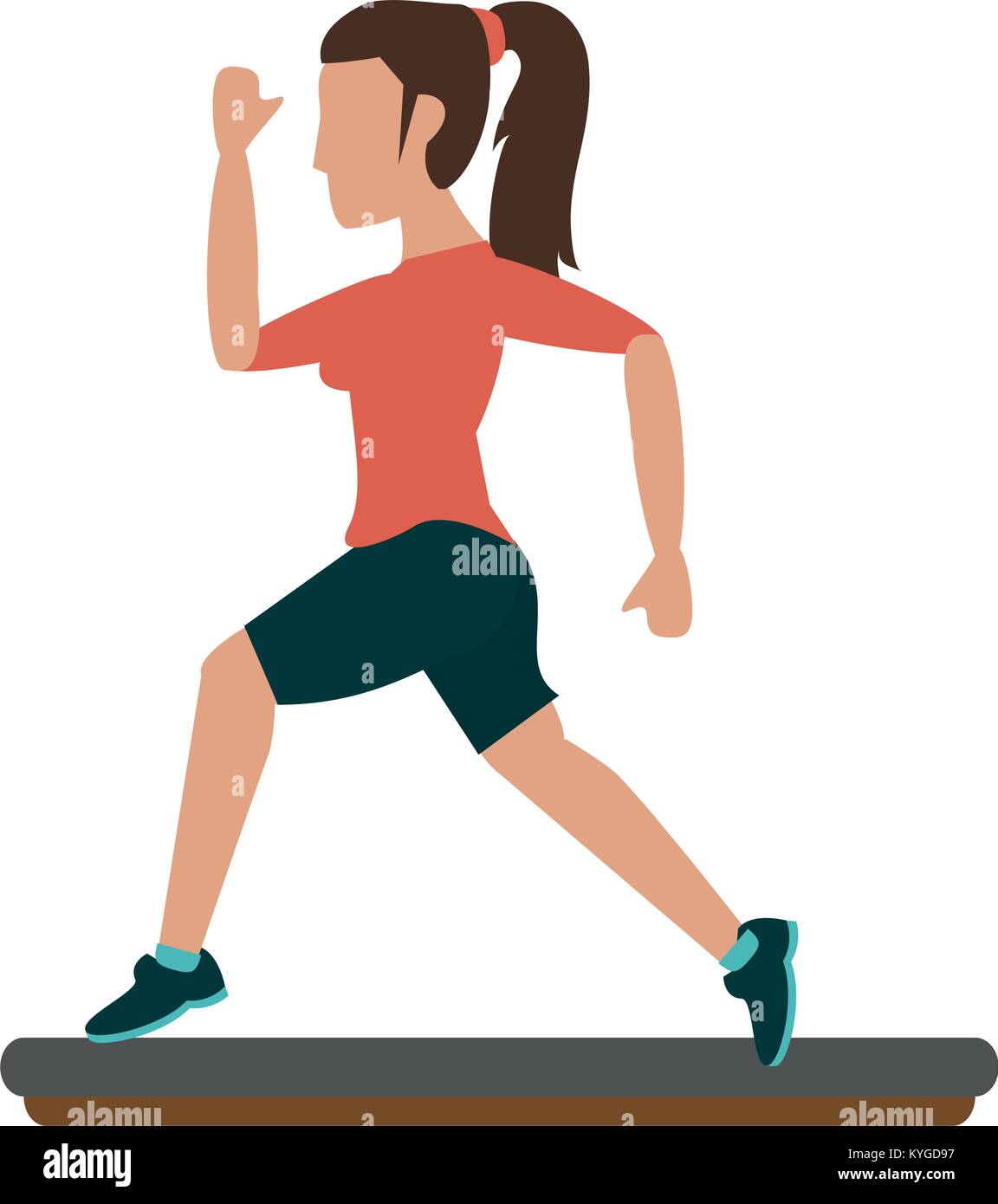 Woman running cartoon Stock Vector Image & Art - Alamy