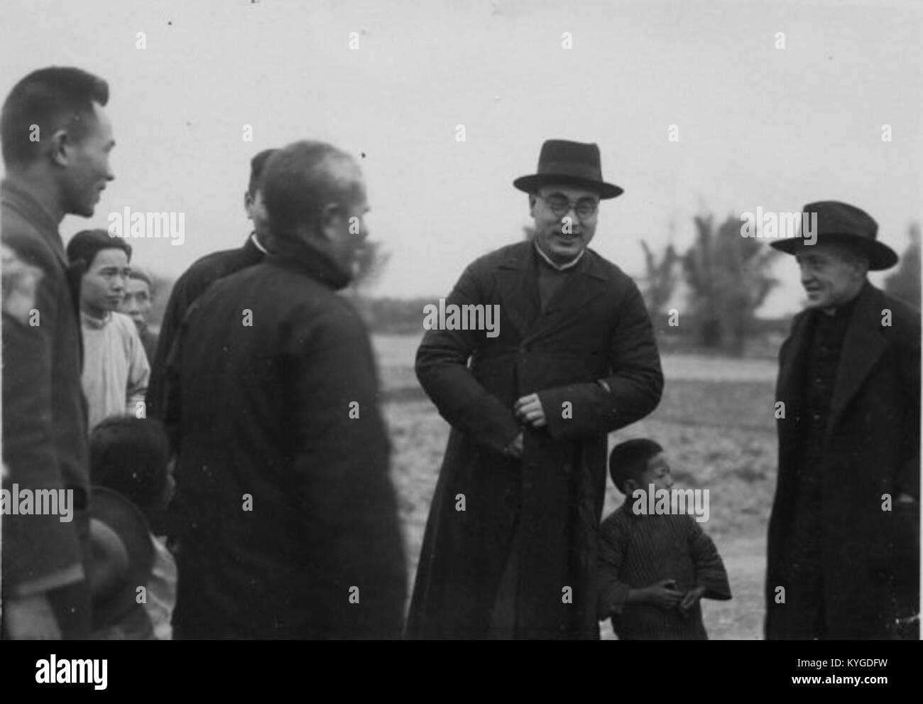 Rev. Dr. Paul Yu Pin and Fr. Donnelly at Soule, China, 1936 Stock Photo ...