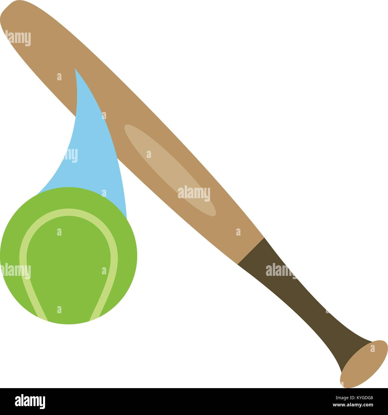Baseball bat and ball Stock Vector Image & Art - Alamy