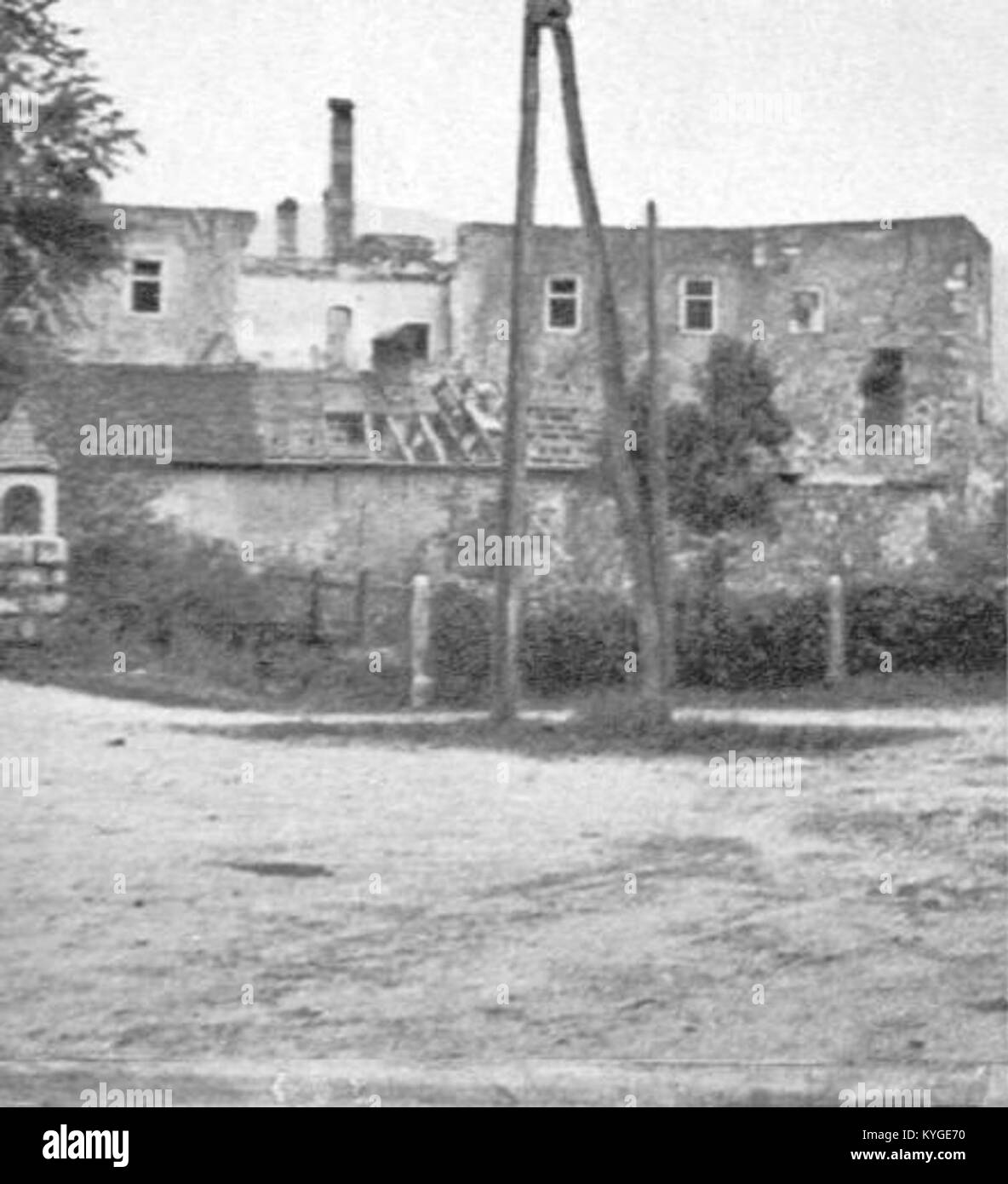 A post–Second World War photograph showing Ribnica, Slovenia, after ...