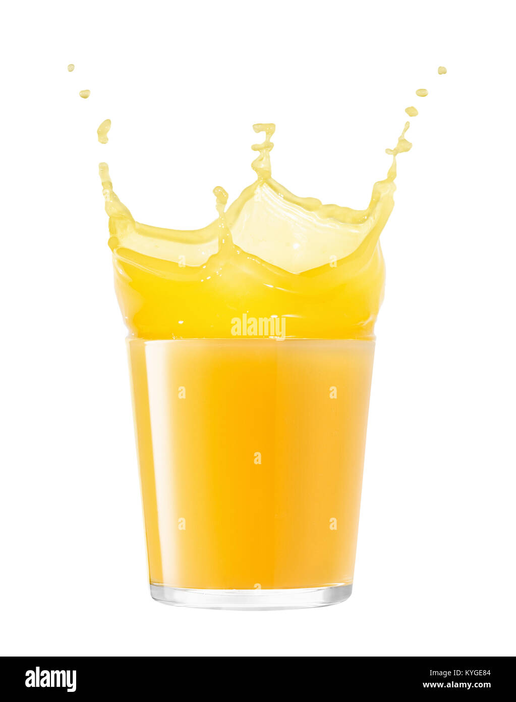 glass of splashing orange juice Stock Photo - Alamy