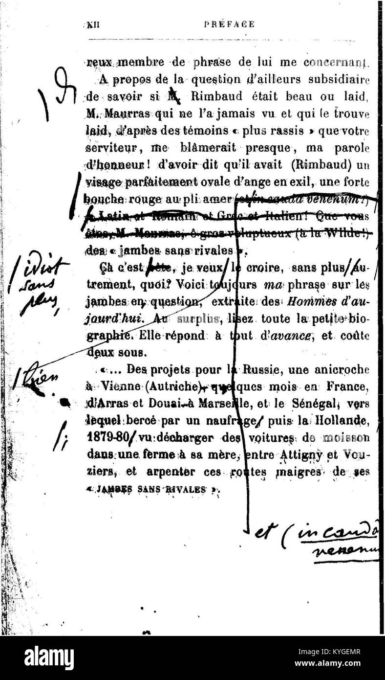 A page from the 19th-century poetry collection *Poésies* by Arthur ...