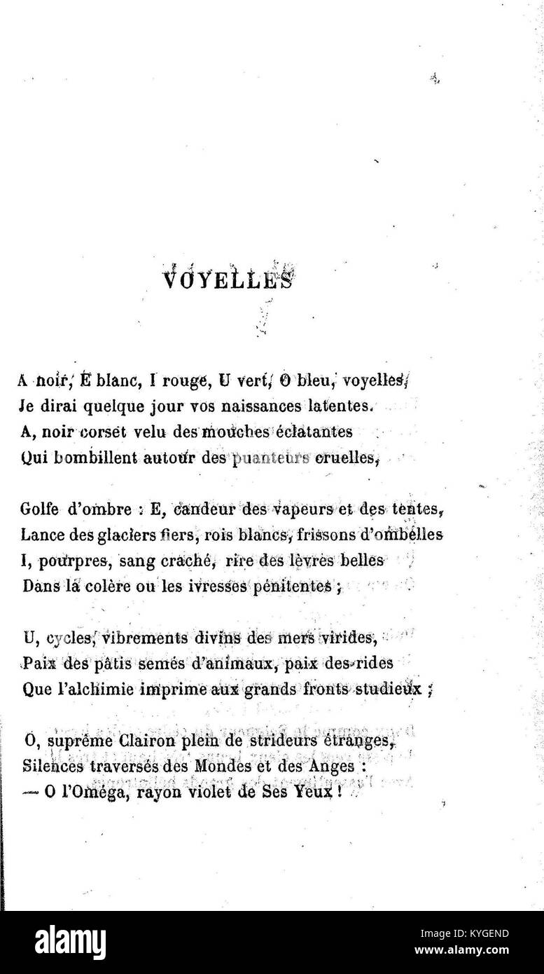 A collection of poems by Arthur Rimbaud, a French poet known for his ...